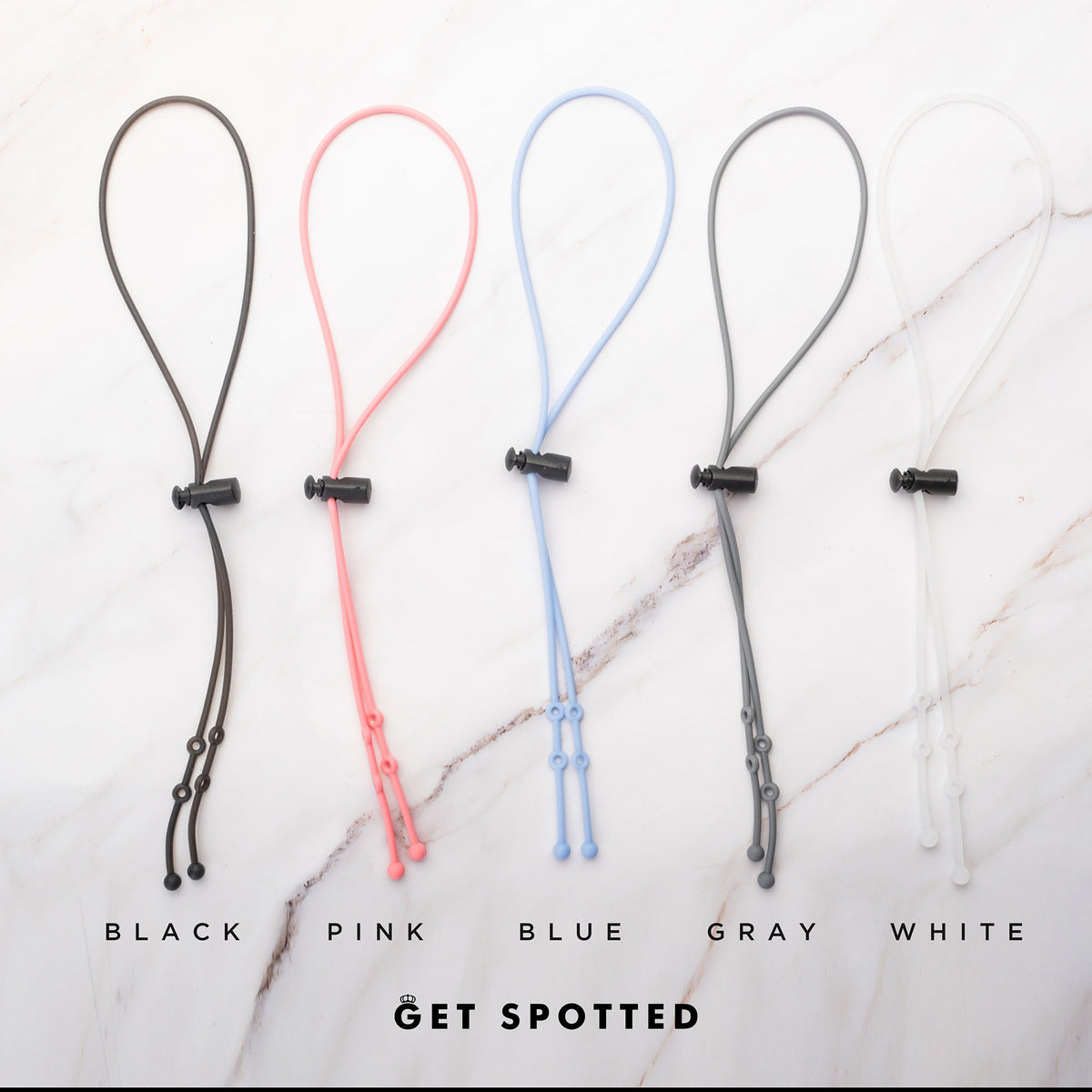 Adjustable + Washable Face Mask String – Get Spotted